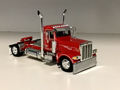 DCP RED PETERBILT 389 SHORT FRAME SINGLE AXLE (4 3/8" long) | eBay