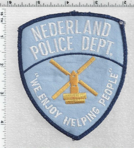 Nederland Police (Texas) 1st Issue Uniform Take-Off Shoulder Patch | eBay