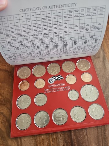 2009-D US MINT Denver Uncirculated 14 Coin Set w/Certificate of ...