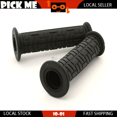 Pair 7/8" 22mm Open end diagonal grips Rubber 132mm Long Motorcycle ...