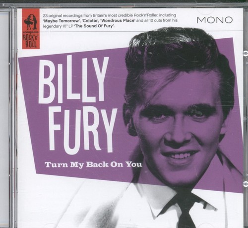 Billy Fury Turn My Back On You CD UK Snapper Music 2011 SROLLCD837 ...