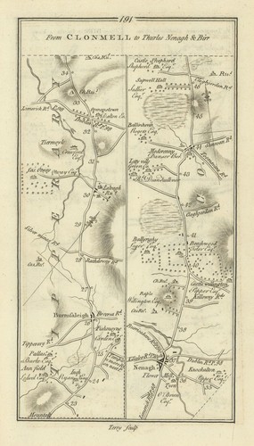 #191 Clonmell to Thurles, Nenagh & Birr. Borrisoleigh. TAYLOR/SKINNER ...