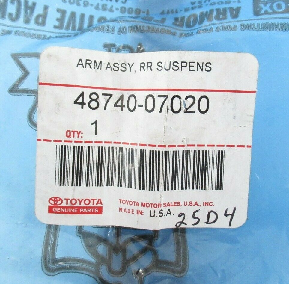 Genuine OEM Toyota 48740-07020 Driver Rear Lateral Control Arm Rearward ...