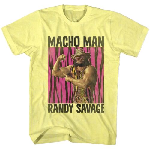 Macho Man Randy Savage Pink Tiger Stripes Men's T Shirt Wrestler Zebra ...