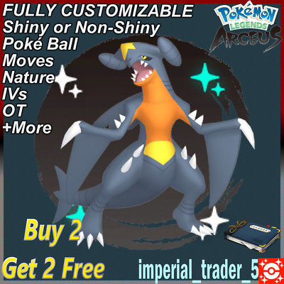 Pokémon Legends Arceus Shiny Alpha Garchomp W/ Best 6IV Customizable | eBay