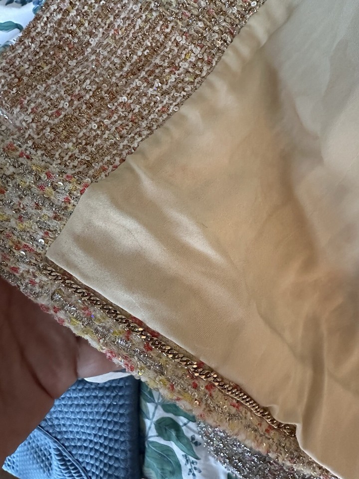 Chanel LA Cruise 23C RARE $15k Sequined Tweed Jacket 38F As Seen On JLo ...