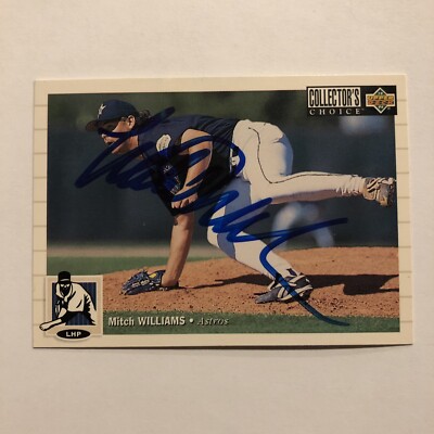 MITCH WILLIAMS 1994 UPPER DECK CC AUTOGRAPHED SIGNED AUTO BASEBALL CARD ...