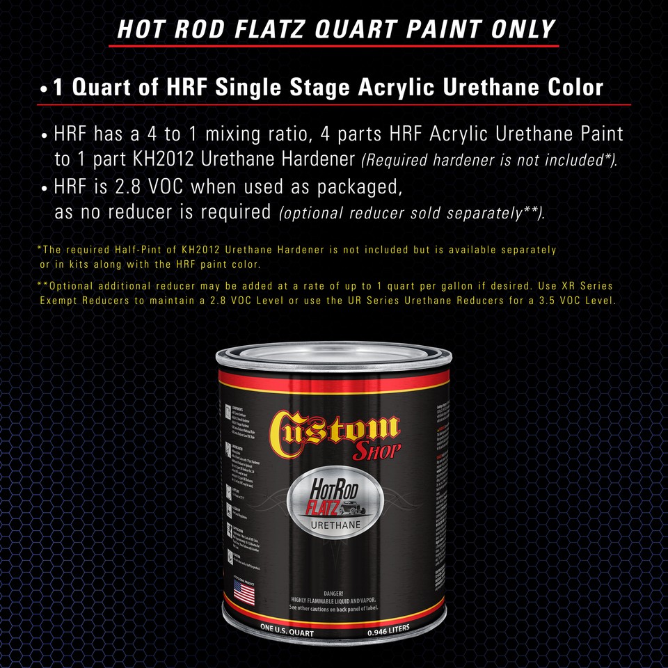 Hot Rod Flatz Cobalt Blue Firemist Urethane Auto Flat Car Paint, Quart ...