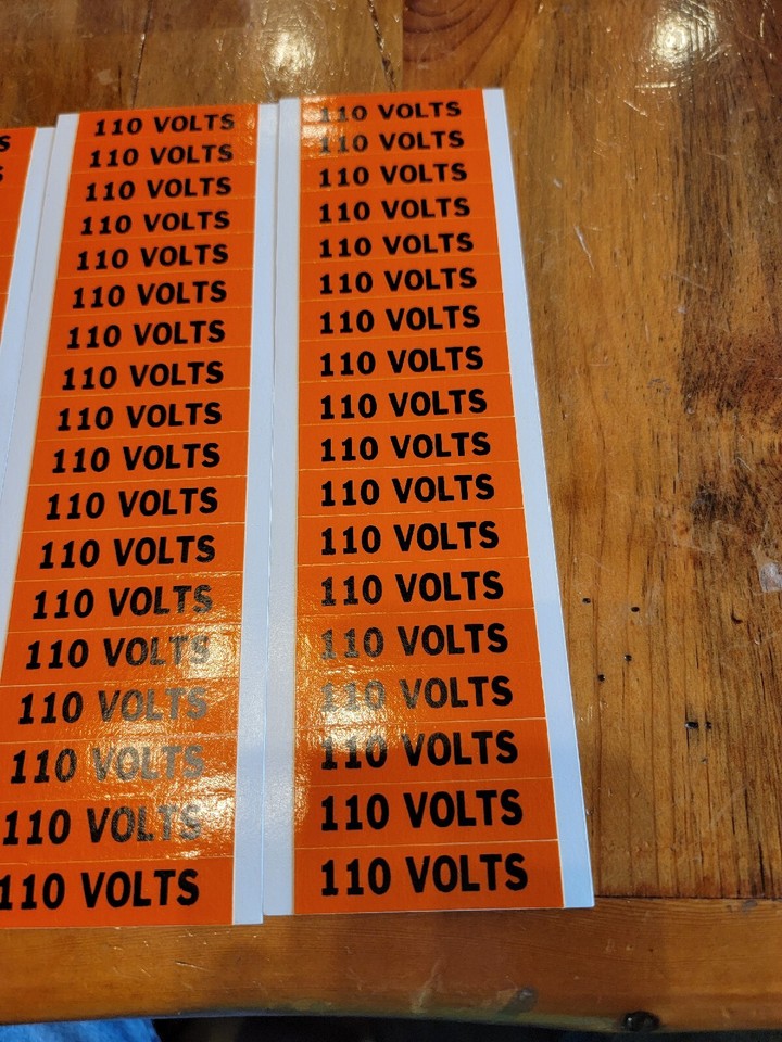 Lot Of 108 Brady Voltage & Conduit Markers 110 Volts Decals Labels ...