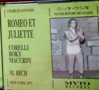 GOUNOD ROMEO ET JULIETTE 2 CD box MYTO Corelli, Boky / Rich - New York ...