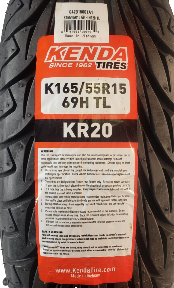 2013-2017 Can-Am Spyder TIRES 165/55R-15 & 225/50R-15 [3pack] Kenda ...