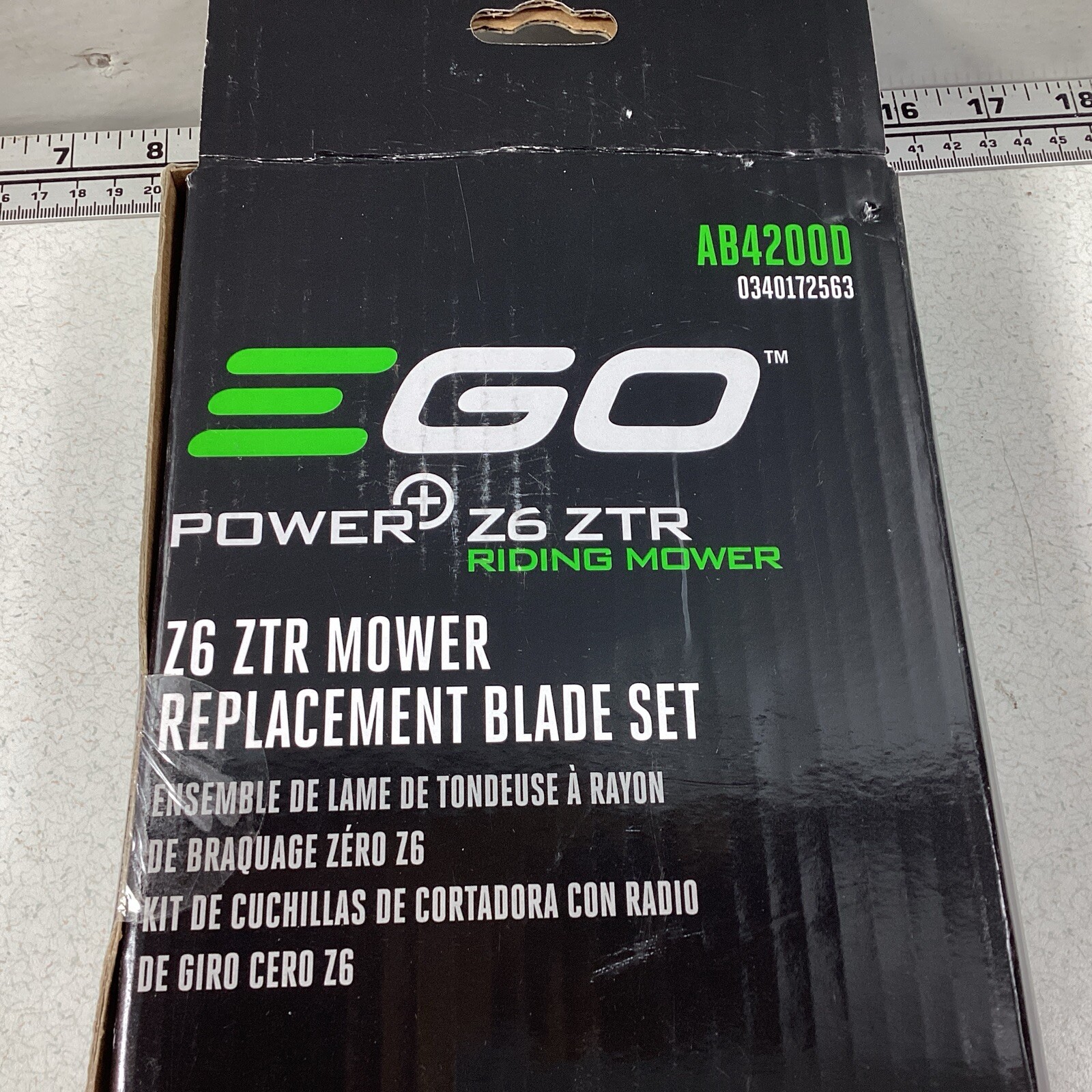 EGO AB4200D 21" Z6 ZTR Riding Mower Blade 2 Pack NEW 42” Deck Sharp Cut ...