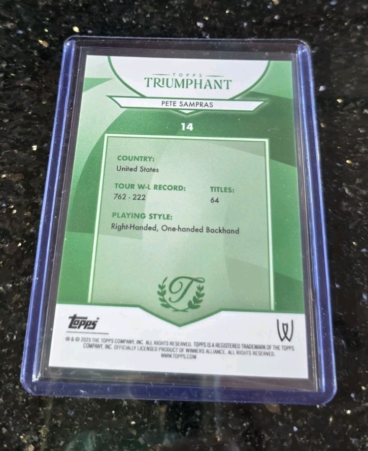 2025 Topps Triumphant Tennis Pete Sampras Gold /50 | eBay