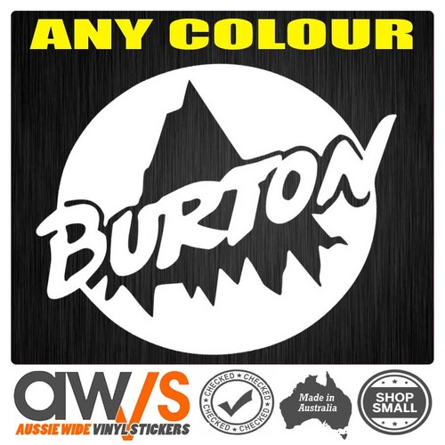 Burton Sticker Decal Large For Car window Snowboard Snow Ski Skate ...