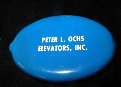 Vintage PETER L OCHS ELEVATORS INC. - Susank KS - Blue Squeeze Coin ...