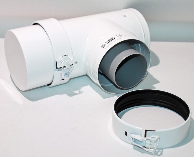 Remeha Abgassysteme T-Stück PPS DN 80/125 m. Abdichtdeckel | M85051W ...