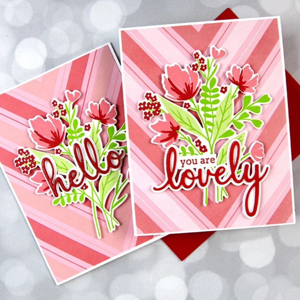 Hello Beautiful Sentiment Words w Shadows Cutting Dies – Lovely ...