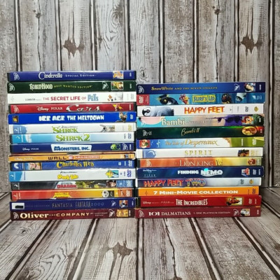 Lot of 28 Children Family DVD Movies Disney Dreamworks Illumination ...