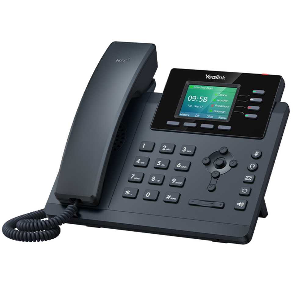 Yealink SIP-T34W 4-Line Gigabit Wi-Fi VoIP Phone HD Voice PoE Color ...