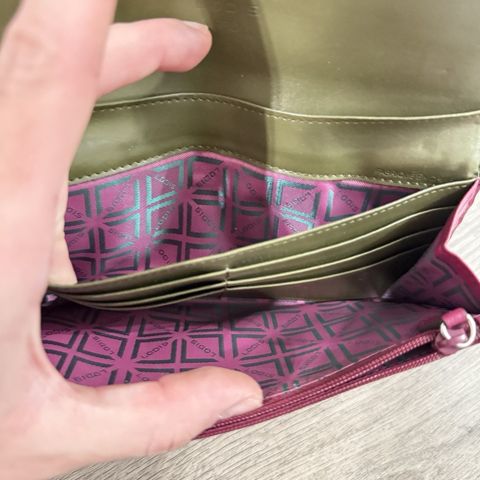 Lodis Audrey Under Lock & Key Clutch Wallet Checkbook Berry Pink | eBay