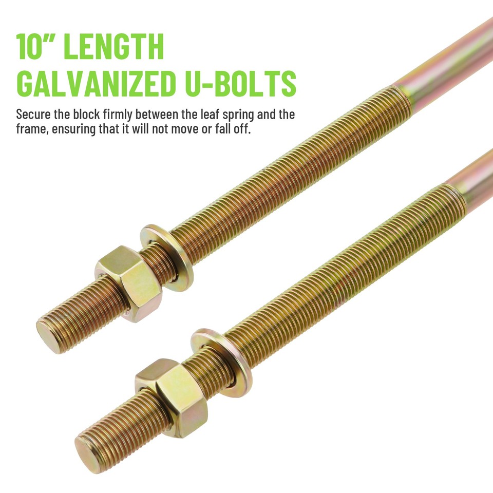 Universal 2"/ 3" /4" Drop with U-Bolts & Hardware Leaf Spring Lowering ...