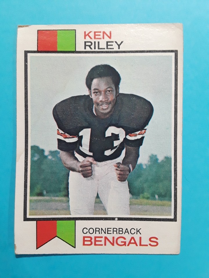 1973 Topps Ken Riley Rookie #171 football card Cincinnati Bengals HOF ...