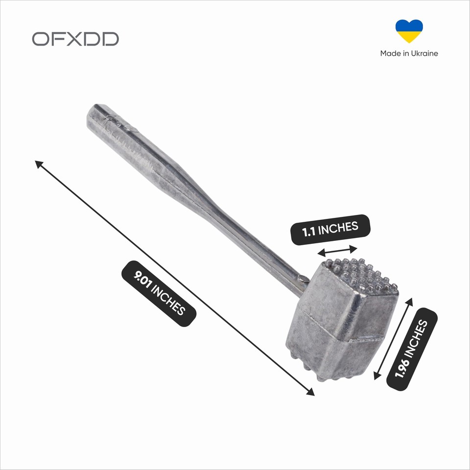 Professional Meat Tenderizer Mallet Chef Metal Hammer for Cooking ...