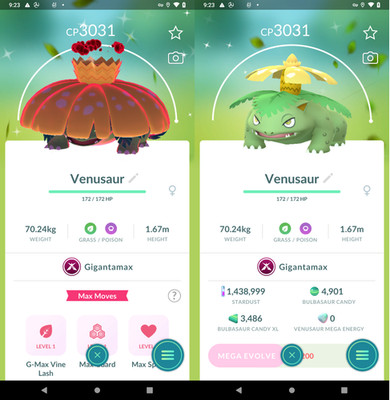 Shiny Gigantamax Venusaur lv50 - 3 Gmax moves | Tr-de 20K Stardust | eBay