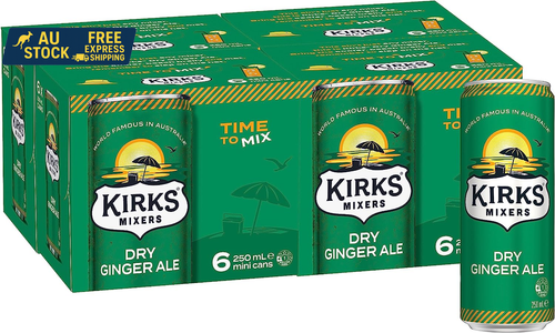 Mixers Dry Drinking Ginger Ale Soft Drink Mini Cans Multipack 24 X 250 ...