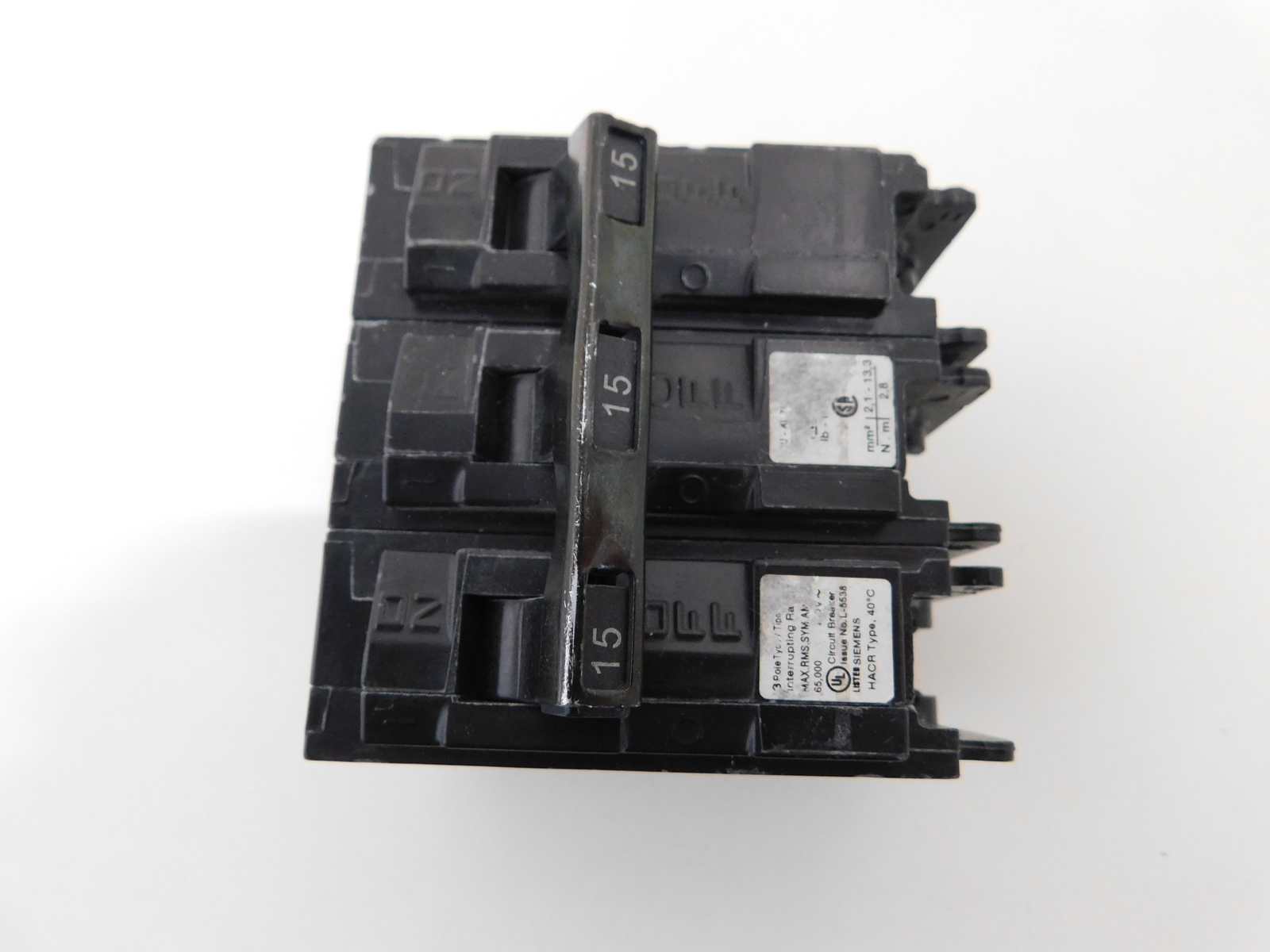 Siemens+B315HH+15-Amp+Three+Pole+240-Volt+65KAIC+Bolt+in+Breaker for ...