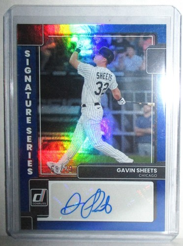 Gavin Sheets 2022 Donruss Signature Series Blue Refractor Auto Card #SS ...