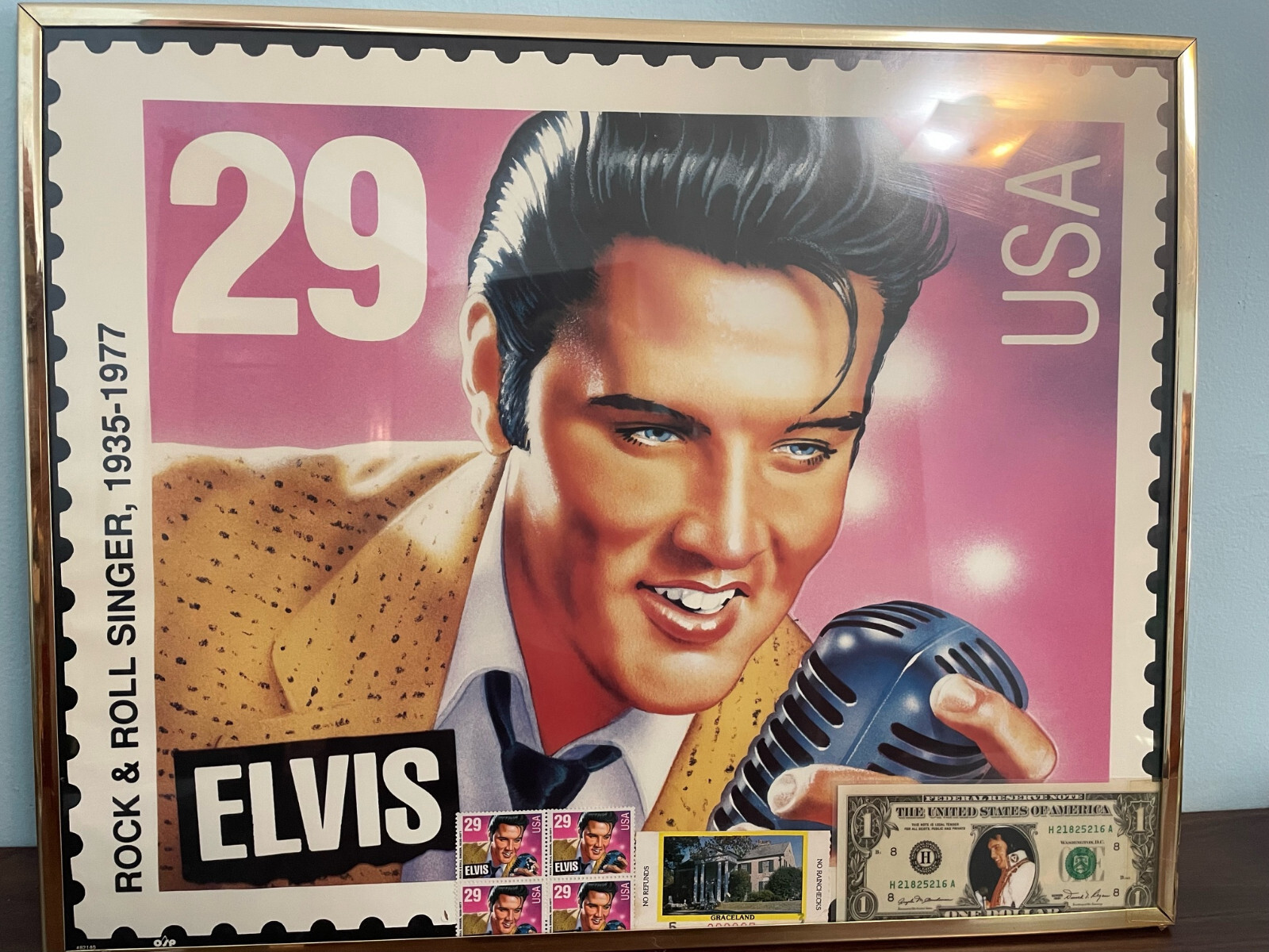 Elvis Presley Memorabilla. Picture of Elvis Stamp and extras | eBay