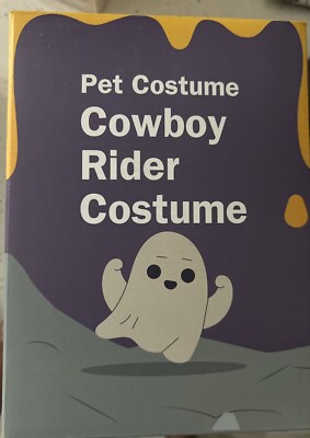 Dog Halloween Costume Funny Dog Cowboy Riding Costume Pet SIZE LARGE | eBay