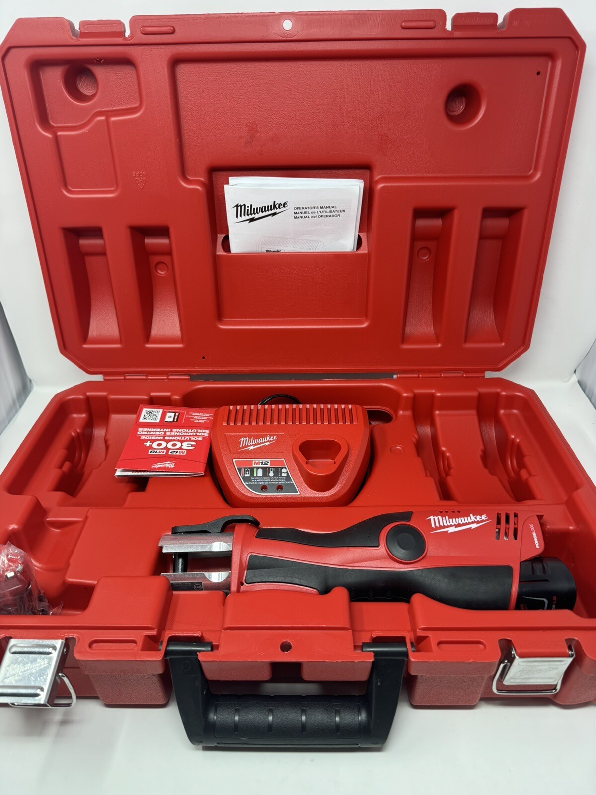 Milwaukee M12 Force Logic Press Tool Kit - Red (2473-20) for sale ...
