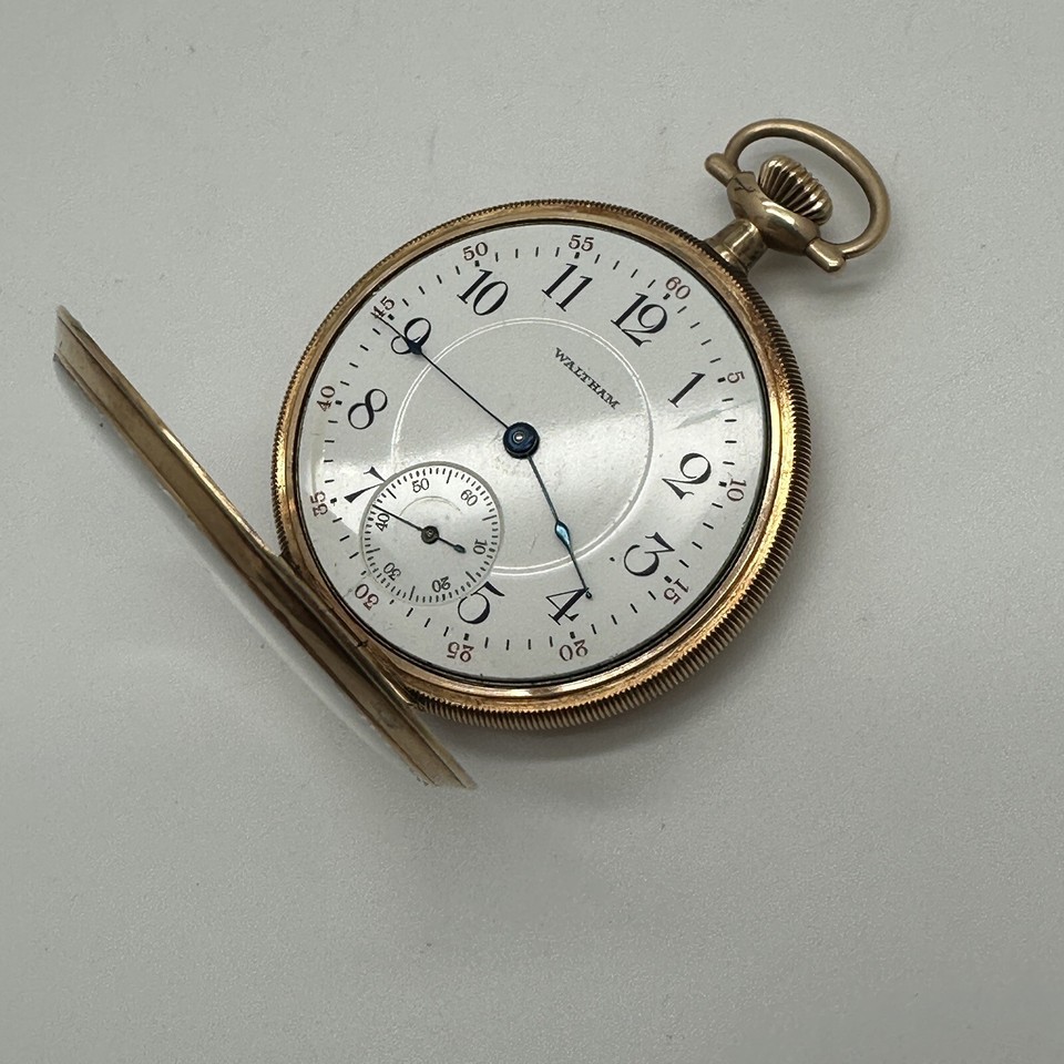 14k GOLD WALTHAM KEYSTONE POCKET WATCH 17 Jewels 19850352 5433790 585 ...