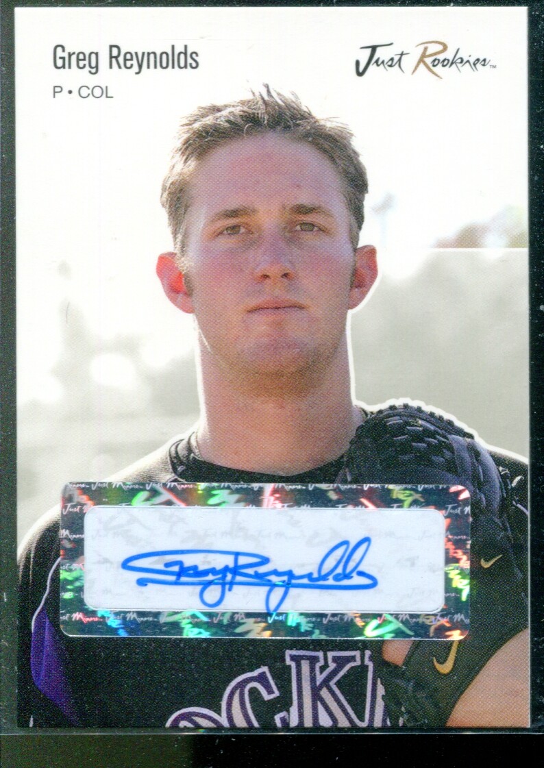 2006 Just Rookies 07 Preview Autographs #14 Greg Reynolds Auto Card RC ...