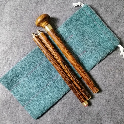 Natural Wenge Wood Packable Walking Stick Cane Weapon Practice 3 ...