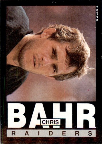 1985 TOPPS; CHRIS BAHR LOS ANGELES RAIDERS #284 | eBay