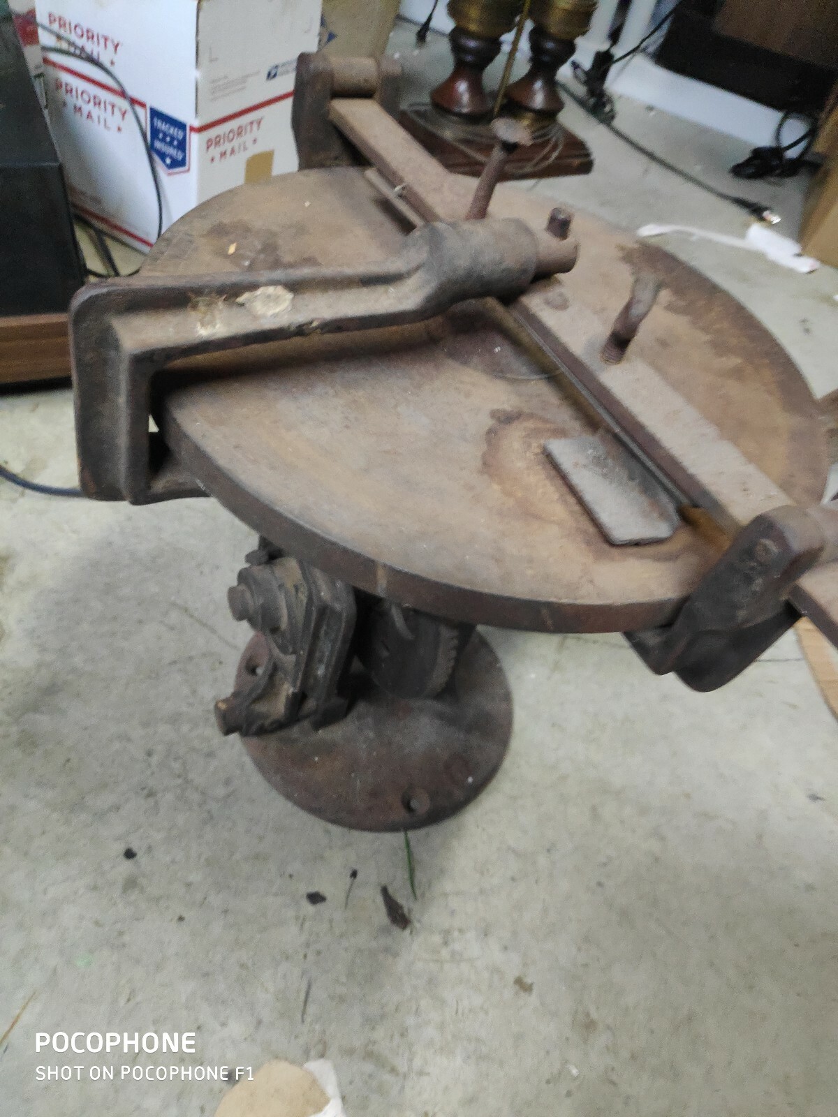 Unique antique cast iron grinding tool still working | eBay