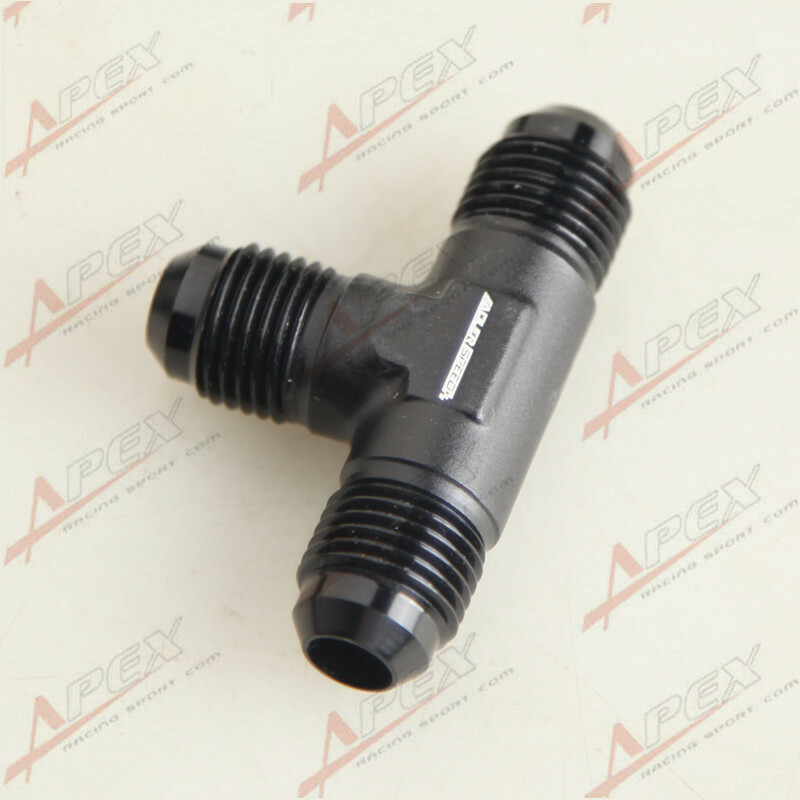 AN6 6AN AN -6 -6AN Male Flare Union Tee T-piece Fitting Adapter Black ...