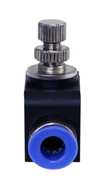 Pneumatic Air Flow Speed Control Valve Tube OD 4mm, Push In Fitting, 5 ...