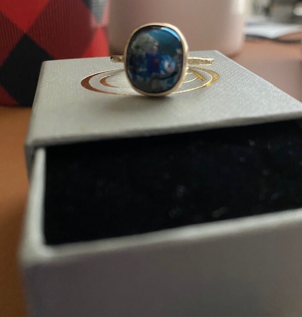 Emily Amey 14k Covellite Ring | eBay