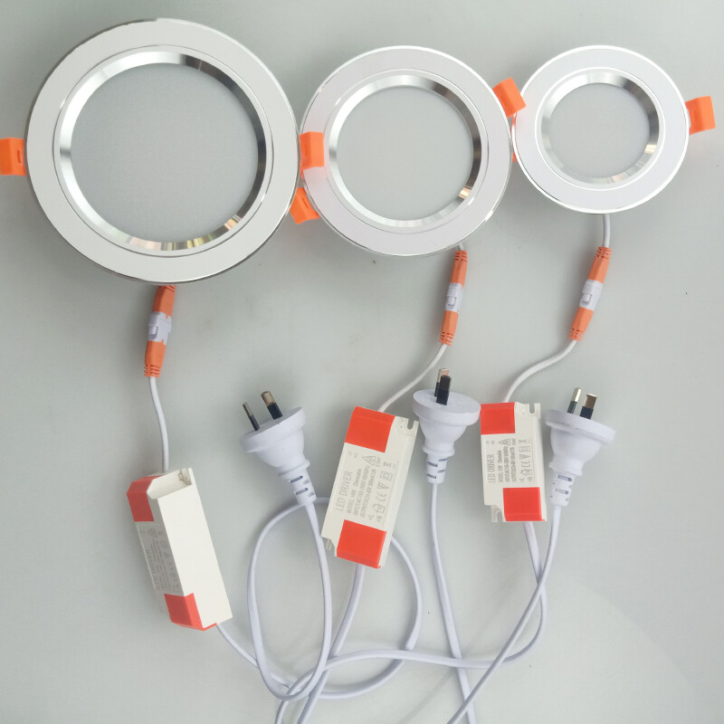 4X LED Downlight Kit 70mm/90mm/120mm Boat Dimming 12-16W 2-Pin Plug ...