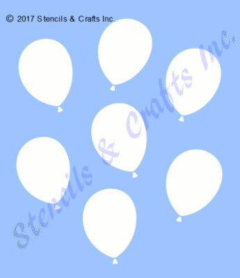 BALLOONS STENCIL PARTY BALLOON SCRAPBOOK TEMPLATE CRAFT ART PAINT ...