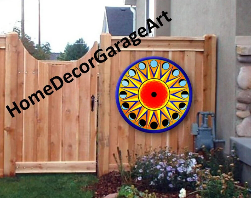 Barn Hex Sign Metal, Pennsylvania Dutch Sun Moon Phases Design Pattern ...