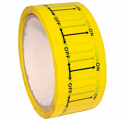 38mm x 33m On Off Gas Isolation Lever Valve Identification Gas Tape ...