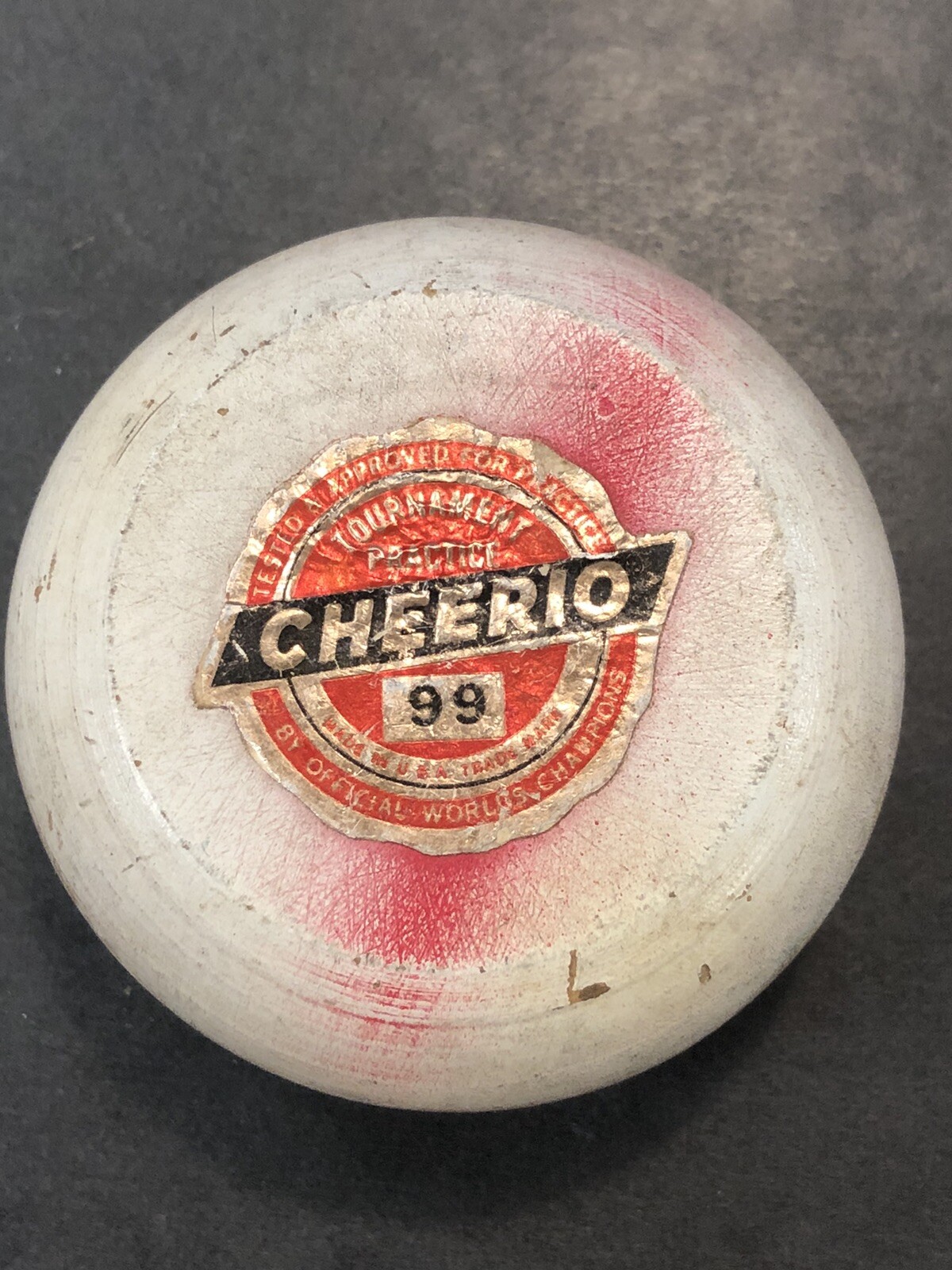Foil Decal Cheerio 99 Wooden Tournament Practice Yo-YoWhite with red ...