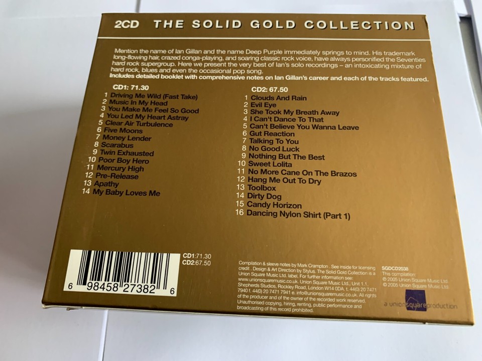 Ian Gillan – The Solid Gold Collection 2CD box MINT/NM | eBay