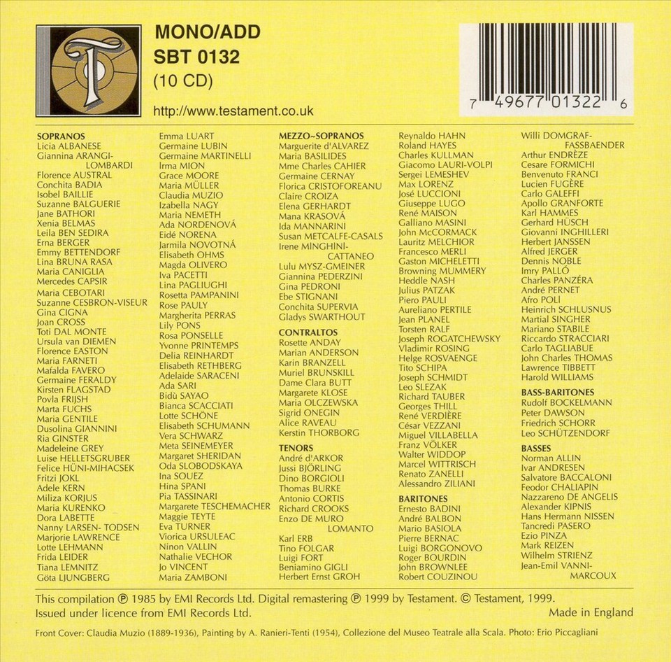 THE EMI RECORD OF SINGING, VOL. 3 1926-1939 [BOX SET] NEW CD ...