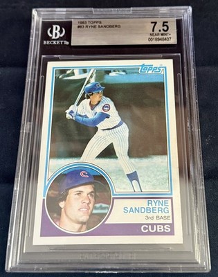 1983 Topps Cubs Star and HOFer Ryne Sandberg #83 in Near Mint+ ...